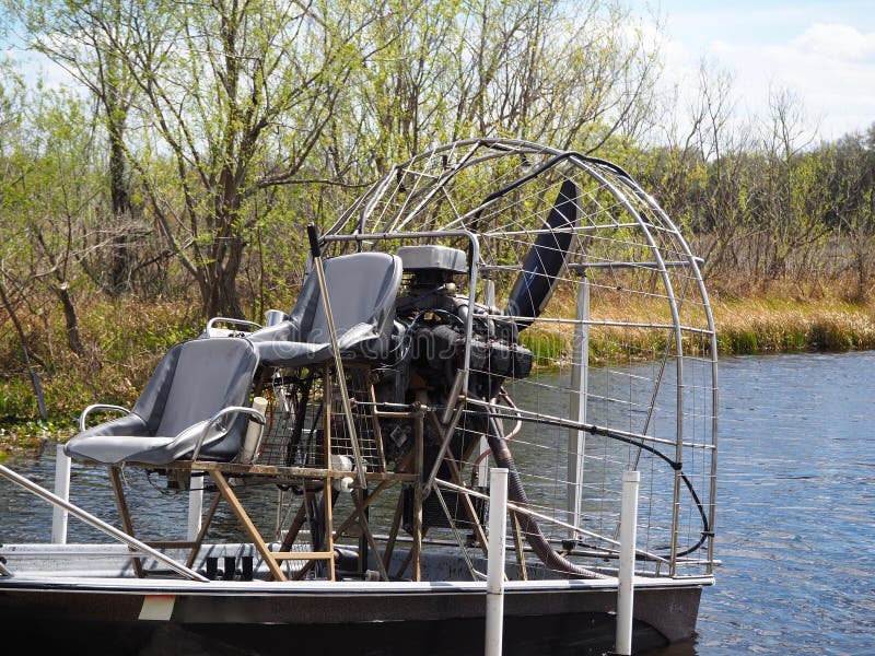 Airboat Cockpit and Motor Closeup Stock Image - Image of cockpit, grass ...