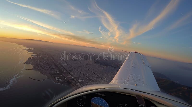 Airborne Freedom, Pilots View during a Private Plane Leisure Flight ...