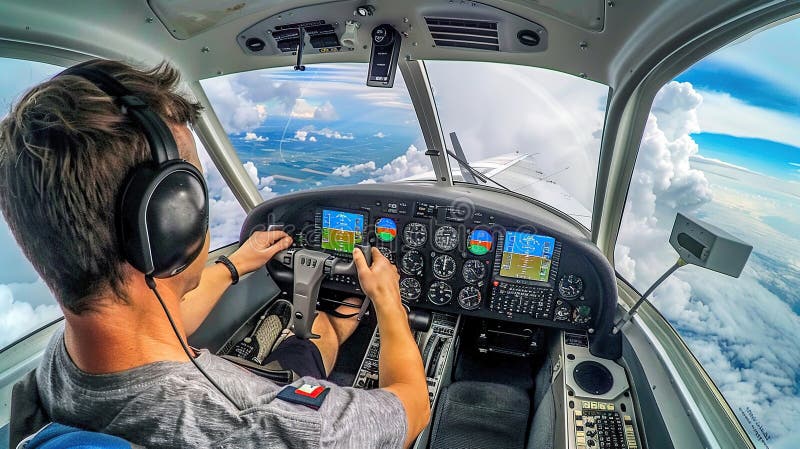Airborne Freedom, Pilots View during a Private Plane Leisure Flight ...