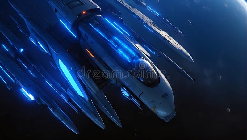 Airborne Marvel: Realistic Spaceship Features in Focus. Generative Ai ...