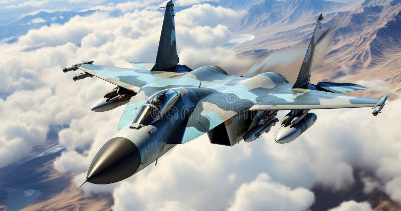 Airborne Power Illustration of Mig-29 Fighter Stock Illustration ...