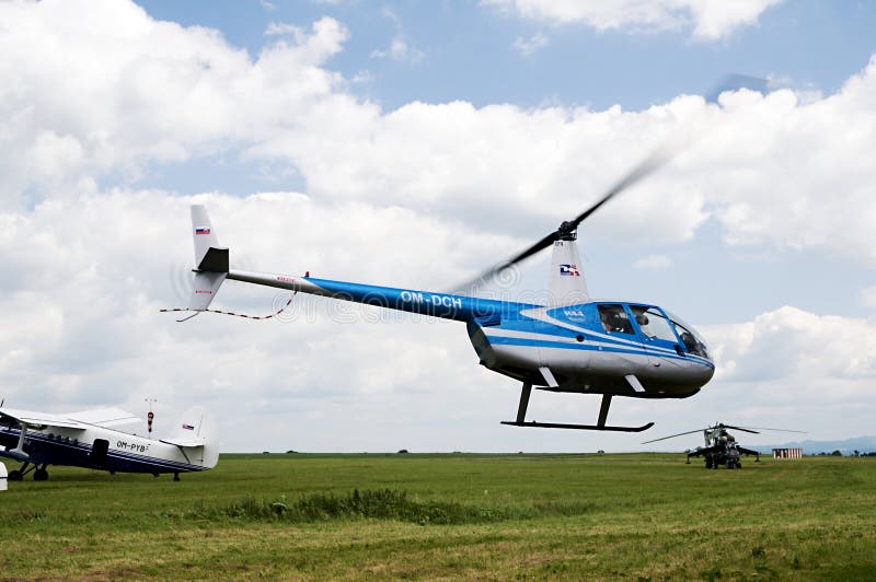 Airborne Robinson R-44 Helicopter Editorial Photography - Image of ...