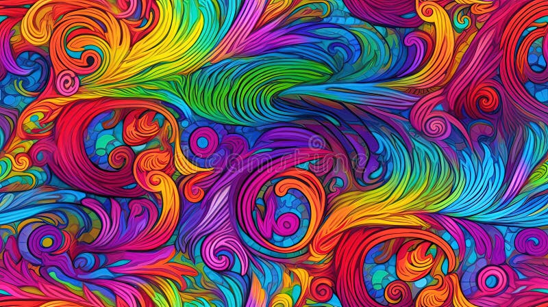 Vivit Color Fabric Pattern Design Stock Illustration - Illustration of ...