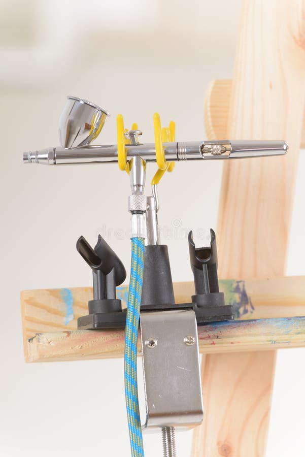 Airbrush on stand stock image. Image of airbrushed, background - 49454347