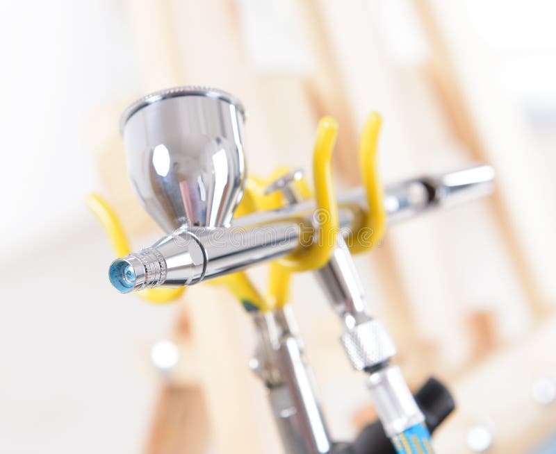 Airbrush on stand stock photo. Image of airbrushing, sprayer - 49454678
