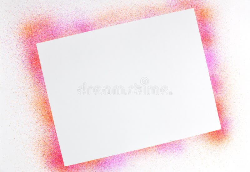 Airbrushed Orange Magenta Border Stock Illustration - Illustration of ...