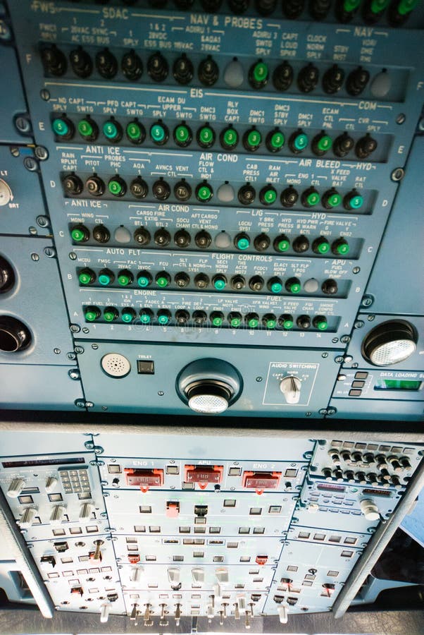 Airbus 320 cockpit stock image. Image of instrumentation - 26306869