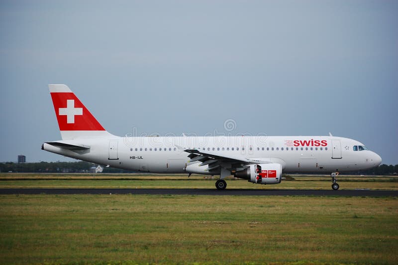 Airbus 320 Swiss editorial photo. Image of land, international - 17243791