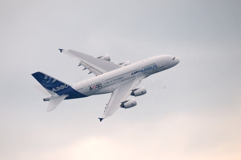 Airbus a-380 in flight editorial stock image. Image of russia - 20969109