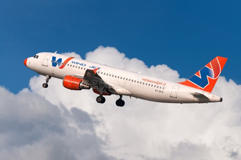 Airbus A320 jet aircraft editorial photography. Image of clouds - 29474417