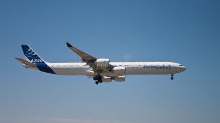 Airbus A340-600 Flying Side Editorial Photography - Image of airplane ...