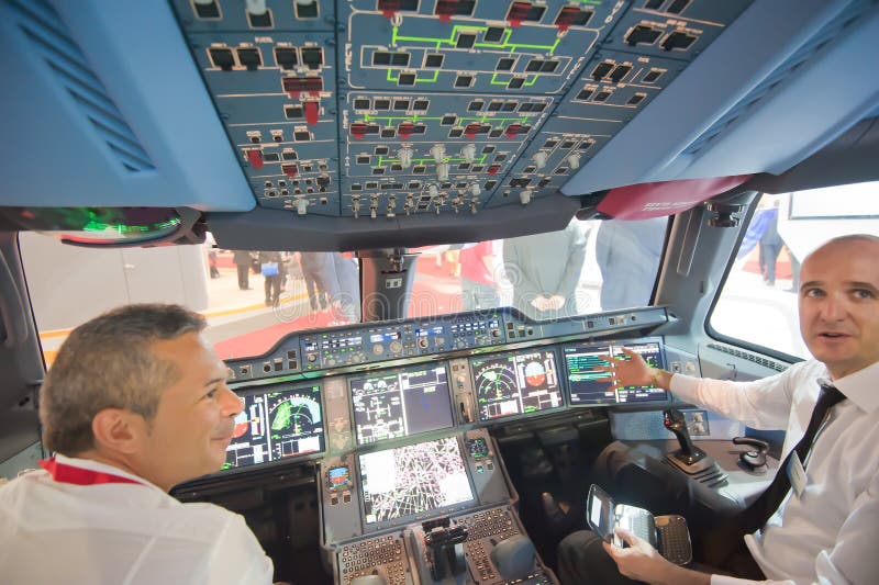 Airbus A350 Flight Simulator at the Singapore Airshow 2014 Editorial ...