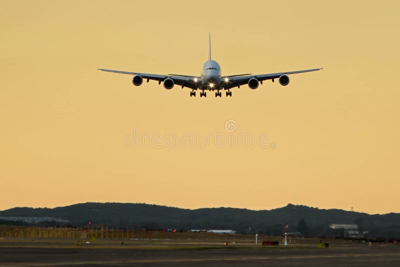 141 Airbus A380 Airliner Front View Stock Photos - Free & Royalty-Free ...