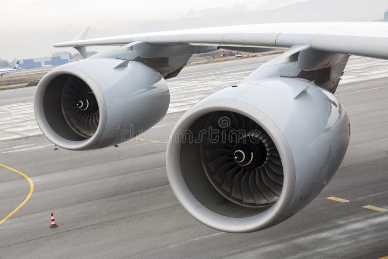 Airplane with Engines on the Top of the Wings. Stock Photo - Image of ...