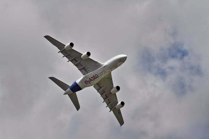 Airbus A380 on Flypast at a UK Airshow Editorial Photography - Image of ...