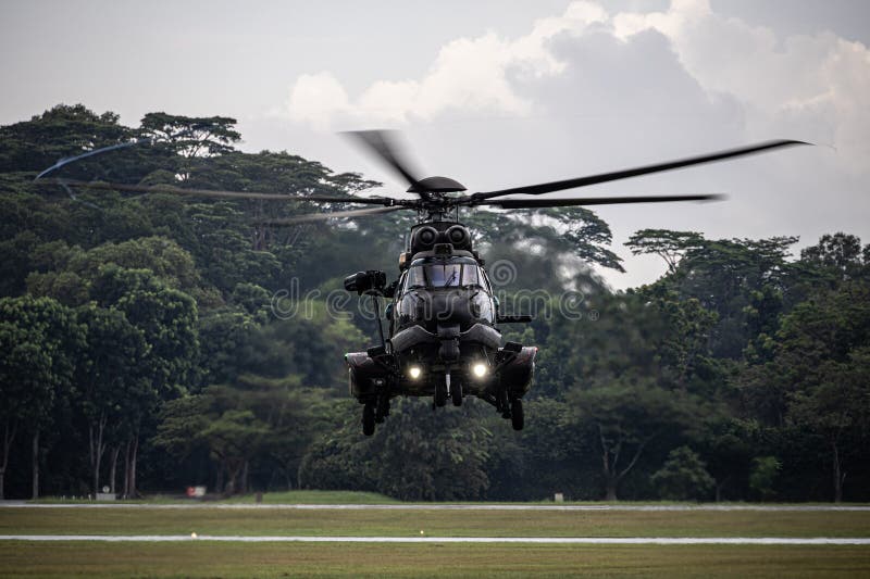 Airbus H225M Medium-Lift Helicopter Landing Editorial Photography ...