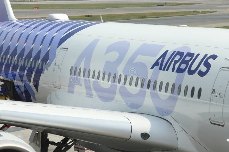 Airbus A350 stock photo. Image of aircraft, takeoff - 348282466