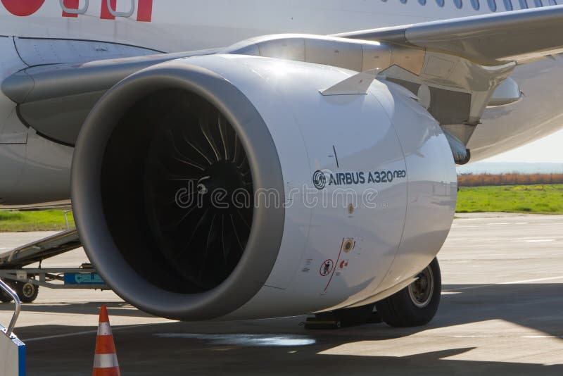 Airbus A320 Plane NEO Engine Editorial Photography - Image of flight ...