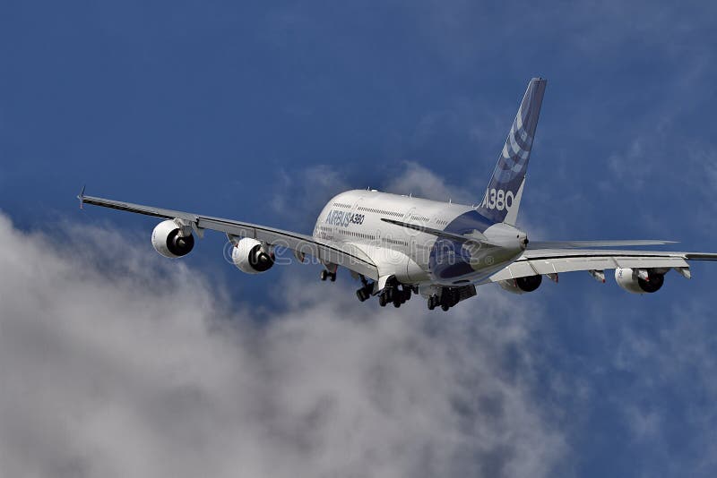 Airbus A380 taking off editorial image. Image of huge - 74971305