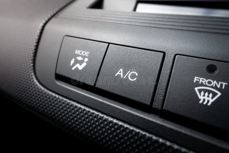 Aircon on Off Power Switch of a Car Air Conditioning Stock Image ...