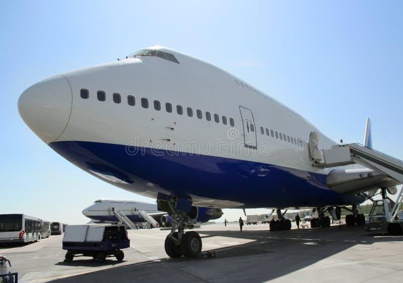 Aircraft stock photo. Image of container, engine, loading - 25190204