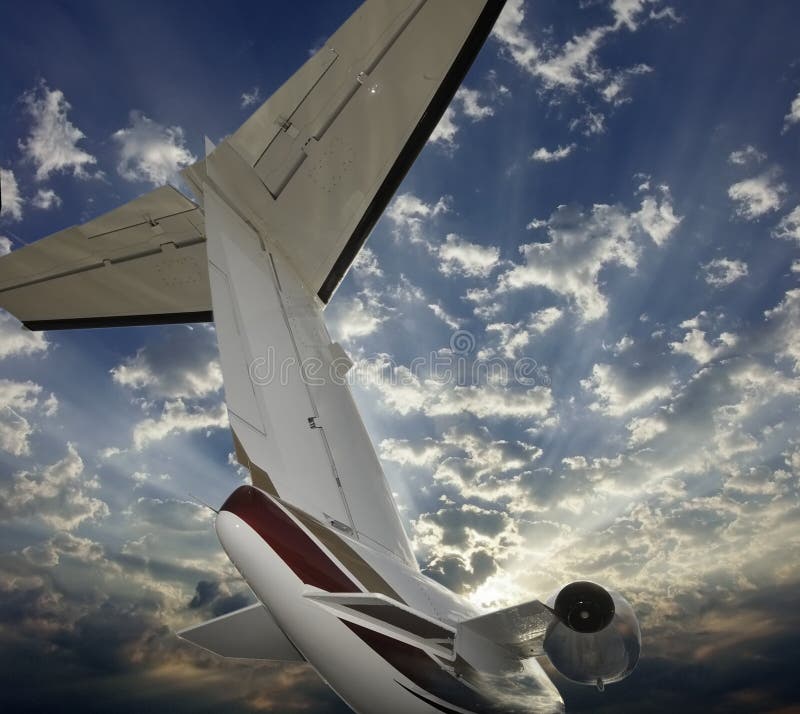 Private Jet Plane Taking Off with Motion Blur Stock Image - Image of ...
