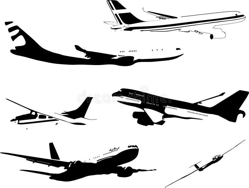 Boeing 707 silhouettes stock vector. Illustration of defense - 8951915