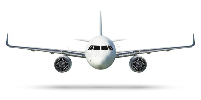Aircraft or Airplane on Front View, Vector Stock Vector - Illustration ...