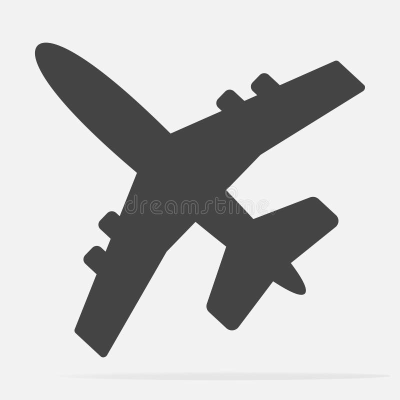 Aircraft or Airplane Icon. Flat Vector Illustration. Stock Vector ...