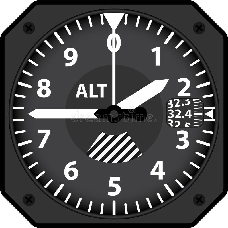 Aircraft altimeter stock vector. Image of flying, flight - 45358588