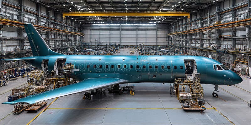 Aircraft Assembly Process in a Large Manufacturing Facility with a ...