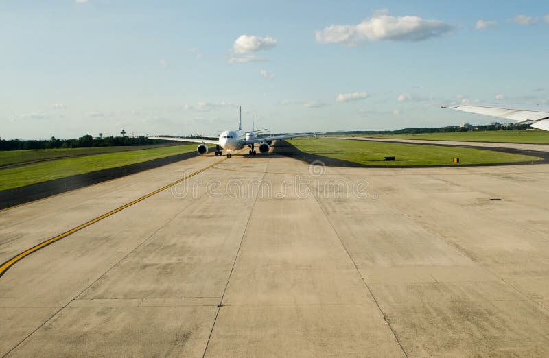 Aircraft at Runway for Takeoff Stock Image - Image of travel, aircraft ...