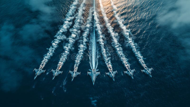 Aircraft Carrier Conducts Precision Flight Maneuvers during Naval ...