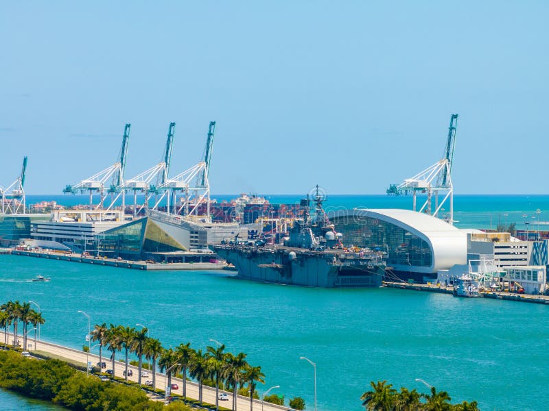 Aircraft Carrier at Fleet Week Miami 2024 Stock Photo - Image of port ...