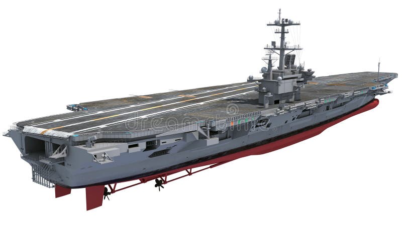 Aircraft Carrier Military Warship, Navy 3D Rendering Ship Stock ...