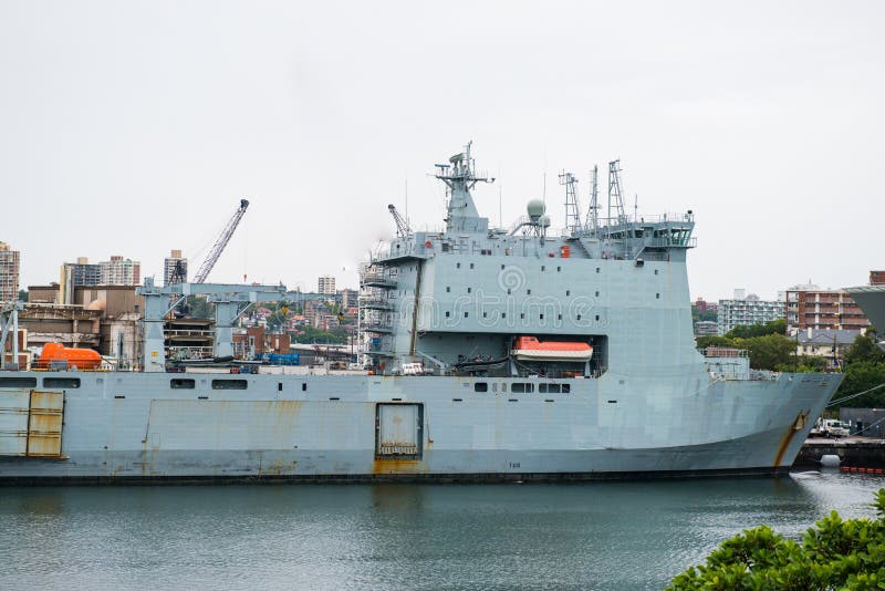 Aircraft Carrier in the Sea Stock Photo - Image of conflict, moored ...