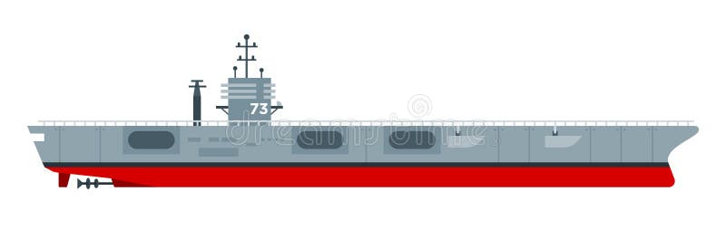 Aircraft Carrier Vector Flat Icon Stock Vector - Illustration of fleet ...