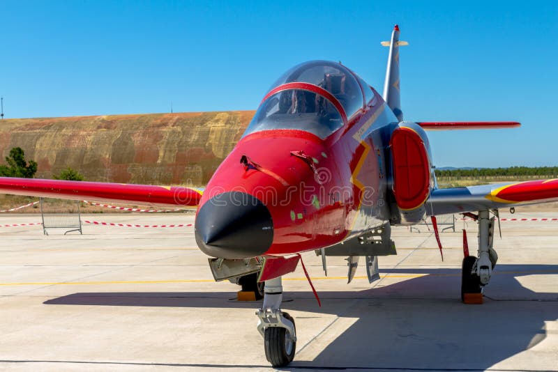 Aircraft CASA C-101 editorial photography. Image of pilot - 38163787