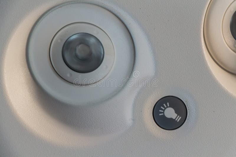 Aircraft Ceiling Cabin Reading Light Stock Image - Image of flight ...
