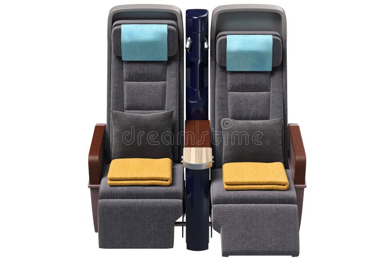 Passenger Aircraft Seats, Side View Stock Illustration - Illustration ...
