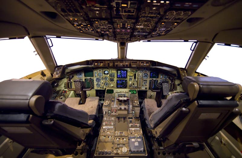 Aircraft Cockpit. stock photo. Image of liner, airport - 18430622