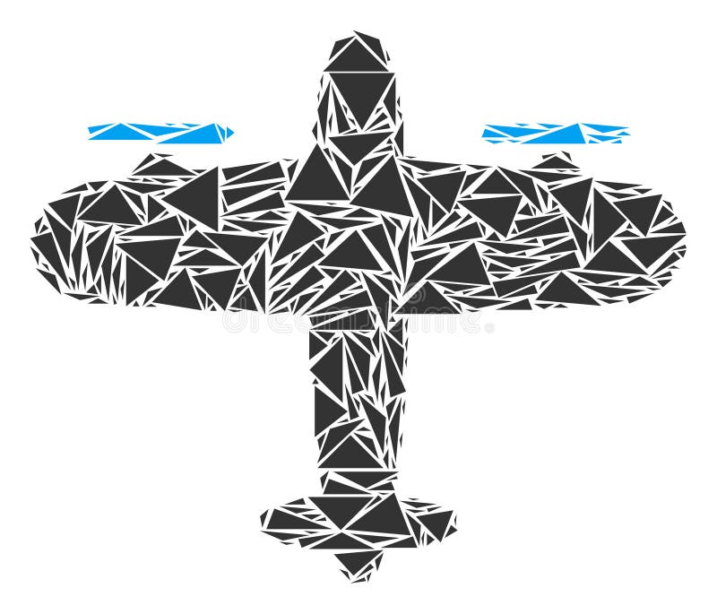 Aircraft Collage of Triangles Stock Vector - Illustration of collage ...