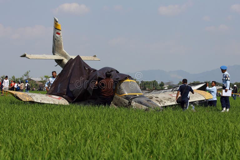 Aircraft crashed editorial stock image. Image of fields - 43506744