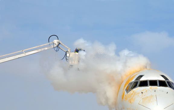Aircraft de-icing stock image. Image of snow, aircraft - 8041069