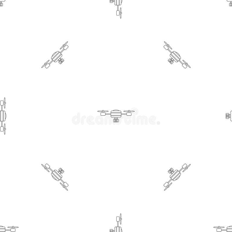 Aircraft Drone Pattern Seamless Vector Stock Vector - Illustration of ...