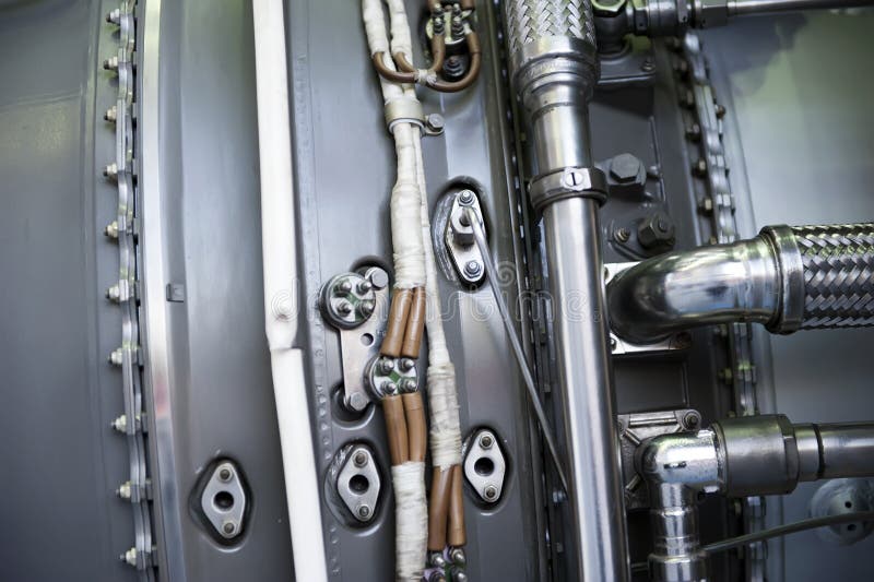 Aircraft engine stock image. Image of pipes, wires, helicopter - 26866899