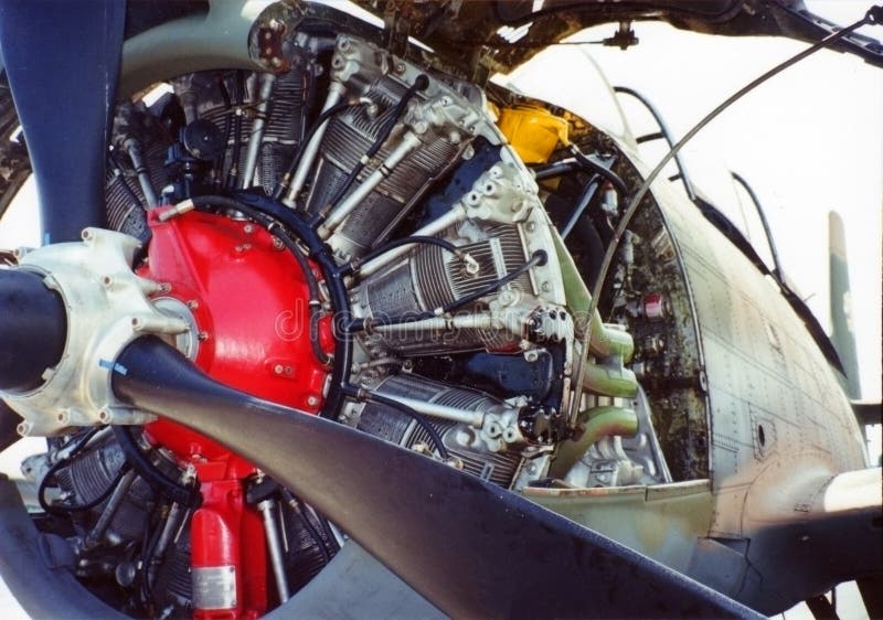 Aircraft Engine stock photo. Image of propeller, fuselage - 4318800