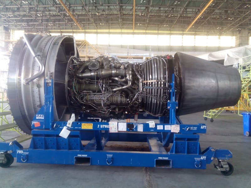 Aircraft Engine. Close-up of the Ukrainian-made AI-322 Turbojet Engine ...