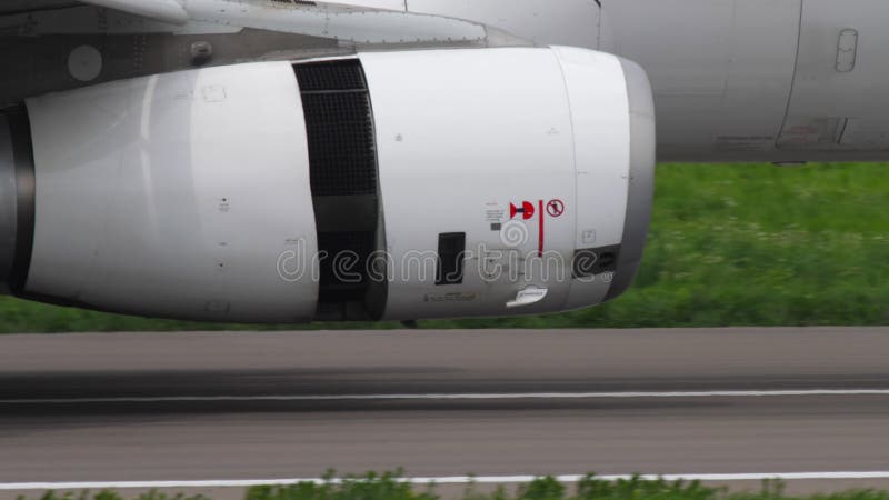 Aircraft engine, braking stock video. Video of industry - 288239929
