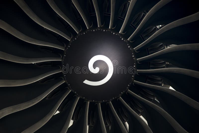 Aircraft Engine Close Up Shot. Stock Image - Image of rotor, transport ...